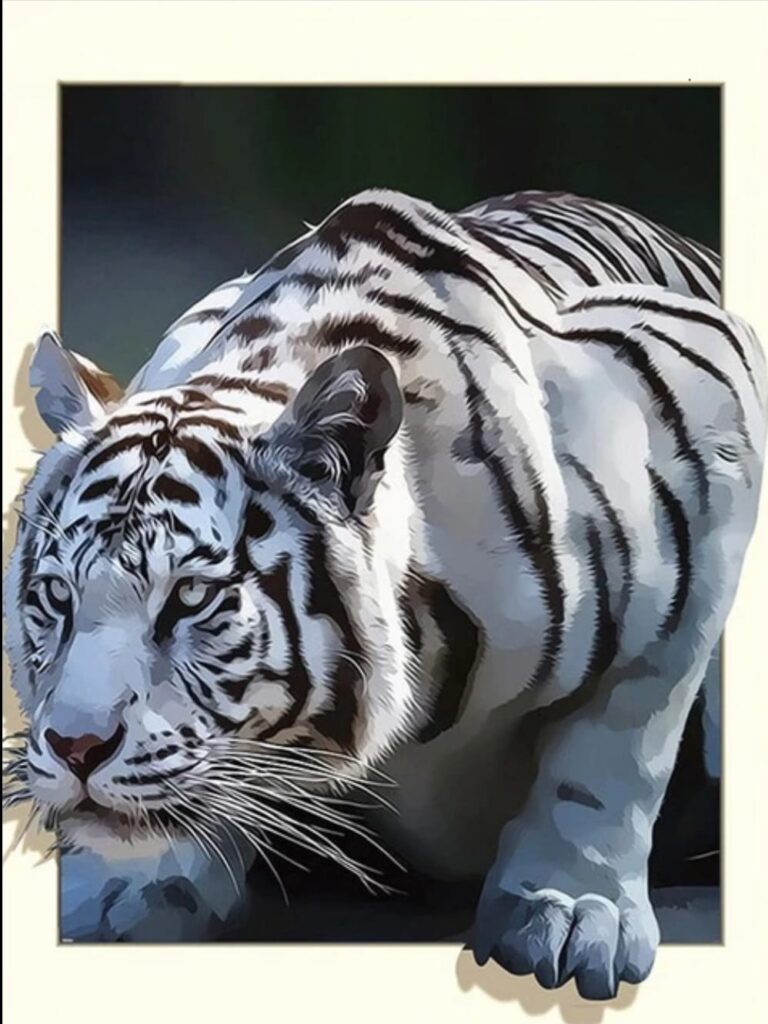 Tiger ud af billede - 50*60 cm — Diamond Painting